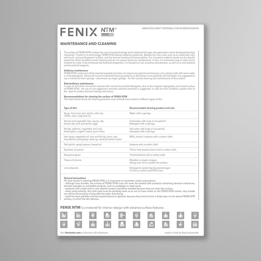 Maintenance instructions | Cascando Products
